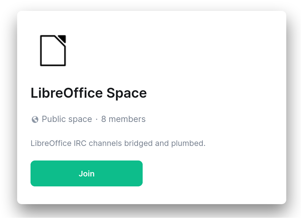Matrix Bridge to LibreOffice IRC Rooms - LibreOffice Development Blog